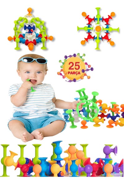 Hyd Vantuzlu Vakum Molekül 25 Parça Yapı Silikon Taşları Popit Duyusal Eğitici Oyuncak Squigz Hyd Vantuzlu Vakum Molekül 25 Parça Yapı Silikon Taşları Popit Duyusal Eğitici Oyuncak Squigz