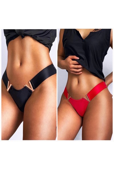 Bellamoore Kadın Kırmızı V Model Seksi Külot Bellamoore Kadın Kırmızı V Model Seksi Külot