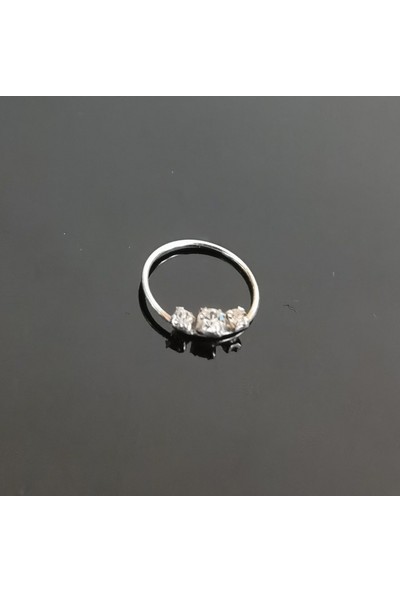 Bylin 925 Ayar Gümüş Üç Su Taşı Halka Hızma - 1 Adet Bylin 925 Ayar Gümüş Üç Su Taşı Halka Hızma - 1 Adet