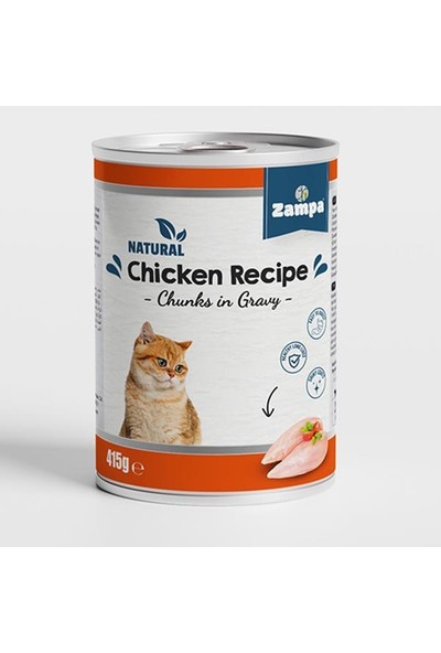 Zampa Tavuk Etli Kedi Konservesi 415GR Zampa Tavuk Etli Kedi Konservesi 415GR