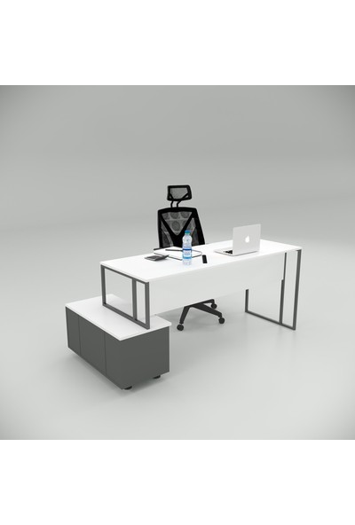 Akr Ofis Upper Çalışma Masası Beyaz (80CM Alt Etajerli) Akr Ofis Upper Çalışma Masası Beyaz (80CM Alt Etajerli)