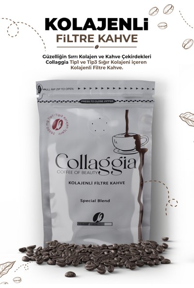 Collaggia Collagen Tip1 ve Tip 3 Kolajenli Kahve 250 gr
