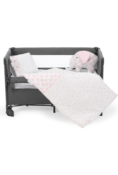 Sema Baby 6 Parça Lüks Park Yatak Bebek Uyku Seti - Pembe Fil Sema Baby 6 Parça Lüks Park Yatak Bebek Uyku Seti - Pembe Fil