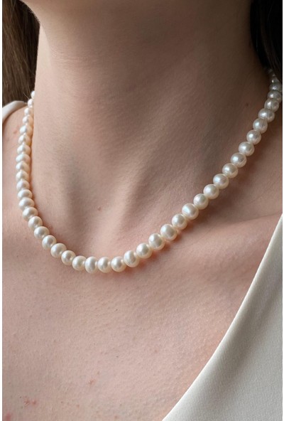 Zümrüt Kuyumculuk BIRINCI1926 Kadın 6 mm Sıralı Inci Kolye