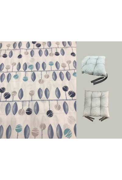 İşler Tekstil Mutfak, Bahçe Sandalyeleri Için 40X40 Oturmalık 4'lü Puf İşler Tekstil Mutfak, Bahçe Sandalyeleri Için 40X40 Oturmalık 4'lü Puf