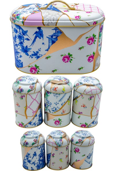 Evle ERB01U5 Oval Ekmek Kutusu 7 Li Set, Kint Sugi