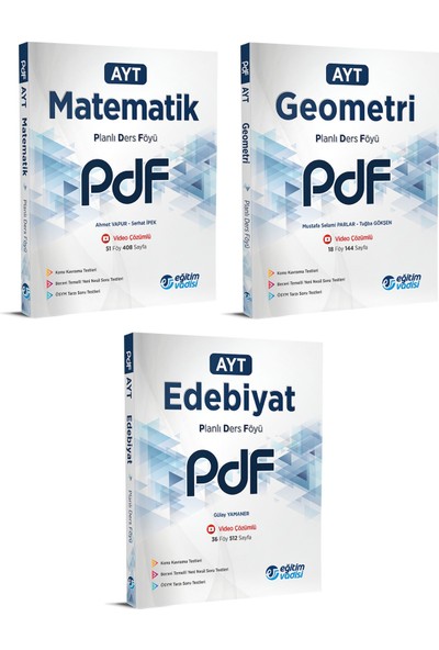 Eğitim Vadisi Ayt Matematik+Geometri+Edebiyat Pdf (Planlı Ders Föyü) 3 Kitap Eğitim Vadisi Ayt Matematik+Geometri+Edebiyat Pdf (Planlı Ders Föyü) 3 Kitap