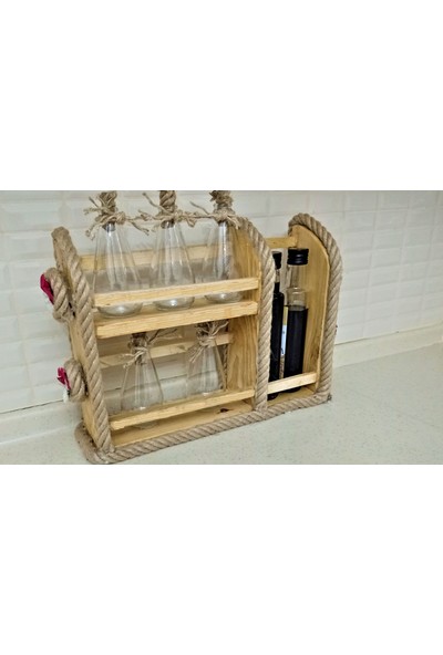 Ahşap ve Jüt Ipten Üretilmiş Baharatlık Ahşap ve Jüt Ipten Üretilmiş Baharatlık