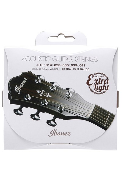 Ibanez IACS61C 80/20 Bronze Wound Extra Light Takım Tel Akustik Gitar Teli 010-047 Ibanez IACS61C 80/20 Bronze Wound Extra Light Takım Tel Akustik Gitar Teli 010-047