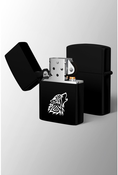 Takivis Bozkurt Kurt Siyah Zippo Çakmak Takivis Bozkurt Kurt Siyah Zippo Çakmak