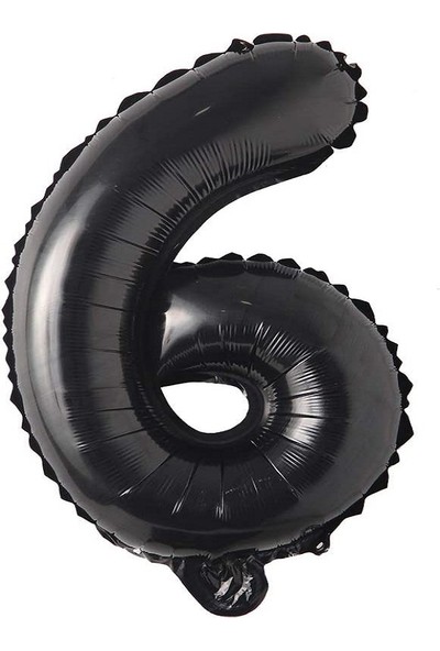 Canbolat 6 Rakamı Siyah Folyo Balon 40ınc 100CM Rakam Balon Canbolat 6 Rakamı Siyah Folyo Balon 40ınc 100CM Rakam Balon