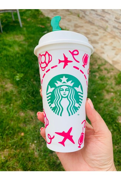 Pırıltılı Hediye Starbucks - Reusable Bardak 16 x 25 cm