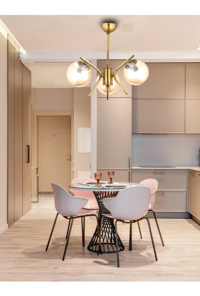 Zage Aydınlatma Modern A+ Lüxs 3'lü Eskitme Avize