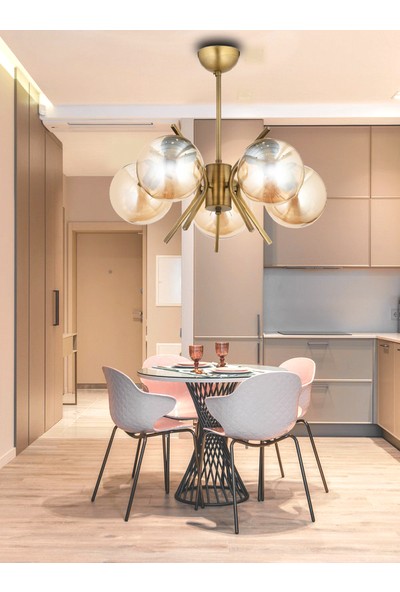 Zage Aydınlatma Modern A+ Lüxs 5'li Eskitme Avize