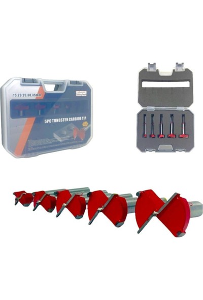 Combat 5 Parça Menteşe Mumluk Açma Freze Matkap Uç Set Kutu Hediye 15 20 25 30 35 mm Combat 5 Parça Menteşe Mumluk Açma Freze Matkap Uç Set Kutu Hediye 15 20 25 30 35 mm