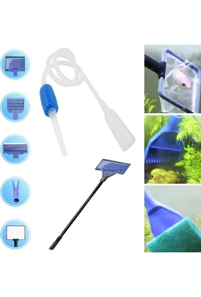 Öz Tekinler 6 Parça Akvaryum Bakım Temizlik Seti - Tahliye Sifonu Öz Tekinler 6 Parça Akvaryum Bakım Temizlik Seti - Tahliye Sifonu
