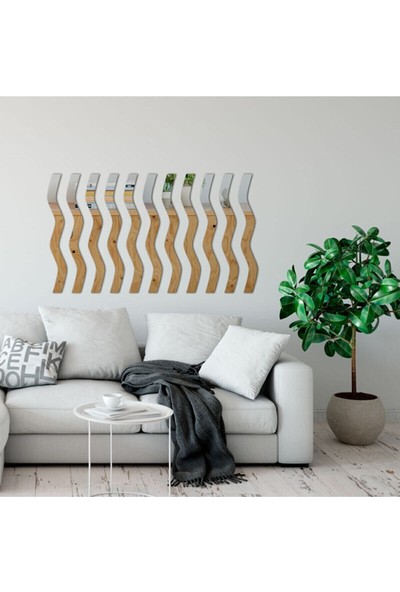 Dalgalı Model Dekoratif Pleksi Ayna 11 Parça 4*48 cm Dalgalı Model Dekoratif Pleksi Ayna 11 Parça 4*48 cm