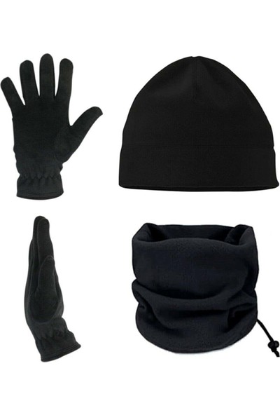 Astüm Tactical Polar Bere ve Boyunluk + Yün Eldiven 3'lü Set