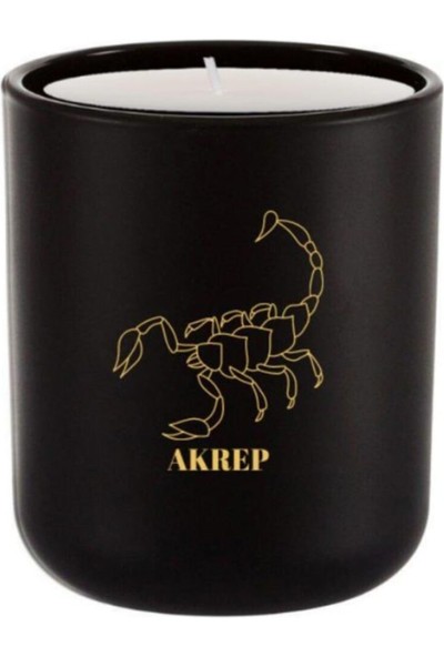 Akrep Burç Siyah Bardak Mum 8 cm