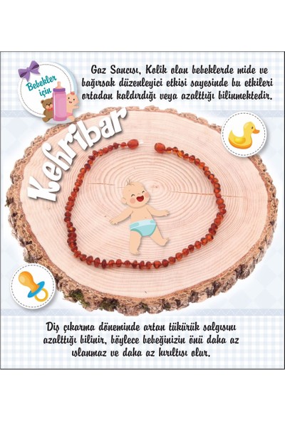 Osmanlı Doğal Taş Bebek Kolye - Kehribar Osmanlı Doğal Taş Bebek Kolye - Kehribar