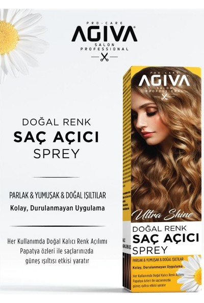 Agiva Doğal Renk Açıcı Saç Spreyi 150 Ml Agiva Doğal Renk Açıcı Saç Spreyi 150 Ml