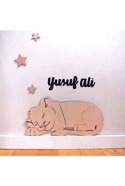 Uyuyan Aslan Kral Simba Çocuk Odası Duvar Dekorasyon Sticker ve Isimlik Uyuyan Aslan Kral Simba Çocuk Odası Duvar Dekorasyon Sticker ve Isimlik