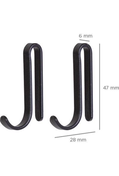 Okyanus Home Siyah 2'li Kanca