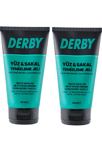 Derby Yüz ve Sakal Temizleme Jeli 150 ml X2 Adet Derby Yüz ve Sakal Temizleme Jeli 150 ml X2 Adet