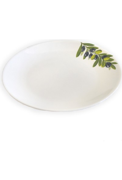 Zeytin Desenli Tabak /çap 21 Cm/ 6 Adet