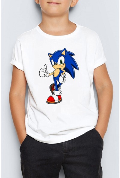 Sonıc Baskılı Kaliteli Çocuk Tişörtü