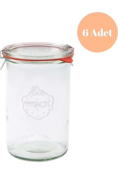 Weck 1000 ml Saklama Kavanozu 6 Adet Weck 1000 ml Saklama Kavanozu 6 Adet
