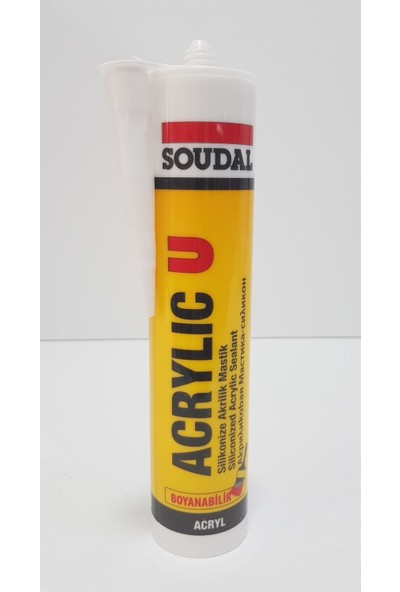 Nsp Soudal Boyanabilir Beyaz Silikonize Akrilik Mastik 450GR 5'li Nsp Soudal Boyanabilir Beyaz Silikonize Akrilik Mastik 450GR 5'li