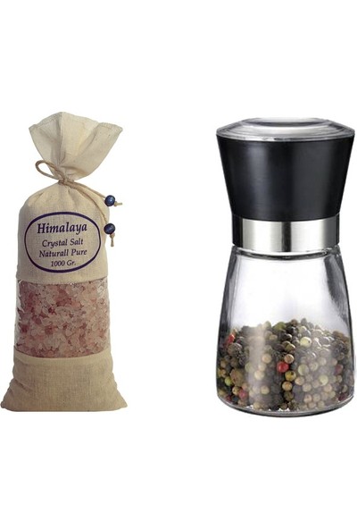 Zencefil Organik İri Himalaya Tuzu Bez Torbada Açık Pembe 1 kg + Seramik Bıçaklı Değirmen Tuz/Baharat Değirmeni Zencefil Organik İri Himalaya Tuzu Bez Torbada Açık Pembe 1 kg + Seramik Bıçaklı Değirmen Tuz/Baharat Değirmeni