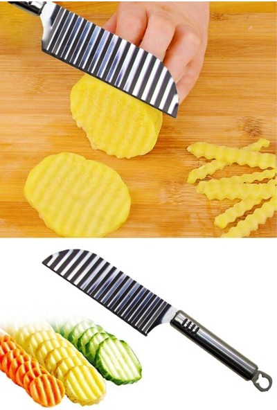 Xnews Tırtıklı Patates Kesme Bıçağı - Şekilli Sebze ve Meyve Dilimleyici-