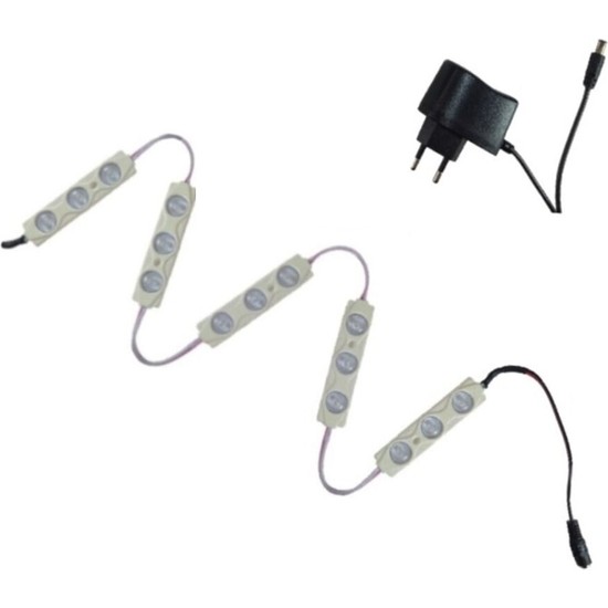 Semco Hazır LED Modül Beyaz 5'li 12 V 1A Adaptörlü Akvaryum / Pano ...
