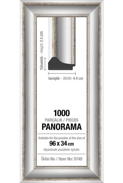 Heidi 1000' Lik Panorama Beyaz 96 x 34 cm (43 Mm) Puzzle Çerçevesi Heidi 1000' Lik Panorama Beyaz 96 x 34 cm (43 Mm) Puzzle Çerçevesi