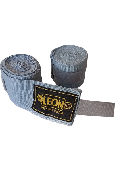 By Leon 1982 Leon Elastik Boks, Kick Boks ve Muay Thai Bandajı 3,5 Metre Gri By Leon 1982 Leon Elastik Boks, Kick Boks ve Muay Thai Bandajı 3,5 Metre Gri