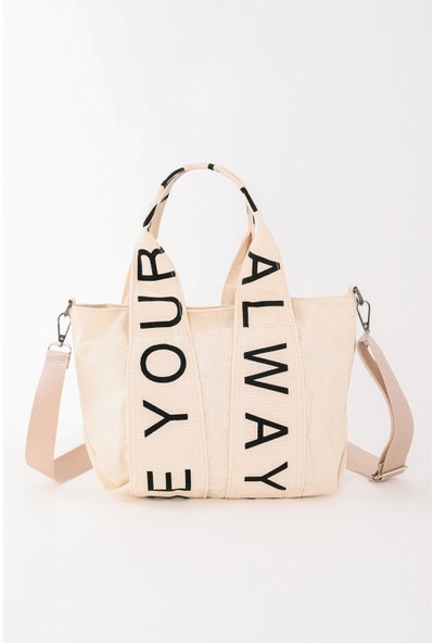 BAGzy Noys Kumaş Küçük Boy Omuz ve Kol Çantası BAGzy Noys Kumaş Küçük Boy Omuz ve Kol Çantası