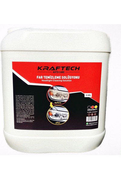Kraftech Buharlı Far Temizleme Solüsyonu 5kg Kraftech Buharlı Far Temizleme Solüsyonu 5kg