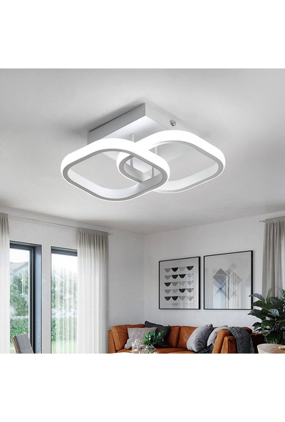 Goeco Modern LED Tavan Lambası, Iki Çapraz Kare Tavan Lambası, 220V 22W Beyaz Basit Akrilik Avize Yatak Odası, Oturma Odası, Yemek Odası, Mutfak, Koridor Için (Yurt Dışından) Goeco Modern LED Tavan Lambası, Iki Çapraz Kare Tavan Lambası, 220V 22W Beyaz Basit Akrilik Avize Yatak Odası, Oturma Odası, Yemek Odası, Mutfak, Koridor Için (Yurt Dışından)