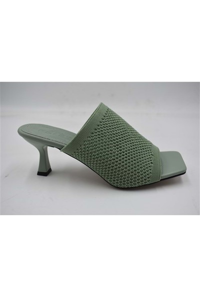 Akran Feles 04-816 Bayan Topuklu Terlik - Yeşil - 38