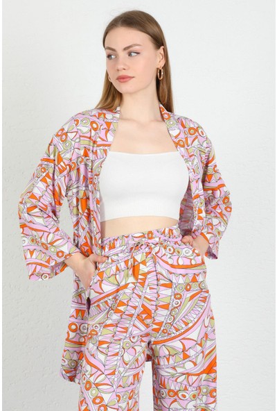 Viskon Empirme Kumaş Geometrik Desen Kadın Takım Viskon Empirme Kumaş Geometrik Desen Kadın Takım