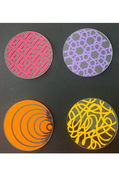 Pırıltılı Hediye Summer Bardak Altlığı 4'lü