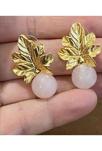 Zede Pembe Kuvars Küpe/pink Quartz Earring Zede Pembe Kuvars Küpe/pink Quartz Earring