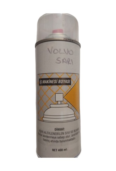 Msa Volvo Sprey Boya Sarı 400 ml Iş Makinesi Boyası