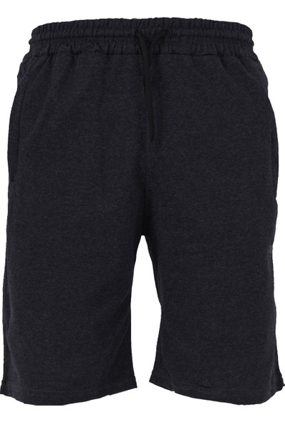 Trender 9102 Düz Erkek Penye Şort Antrasit