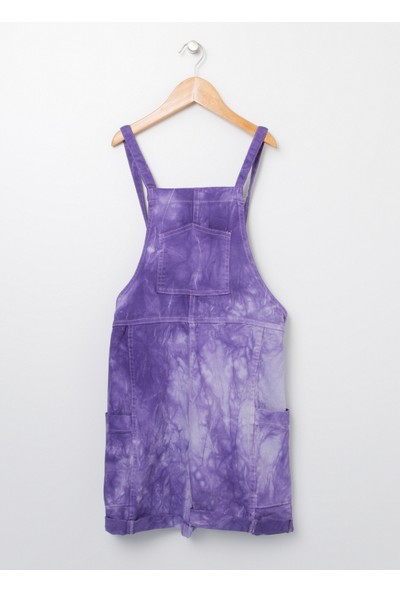 Limon Düz Standart Lila Kız Çocuk Tulum Team Girl