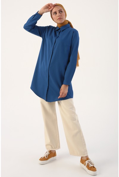 ALLDAY Gizli Patlı Gömlek Tunik