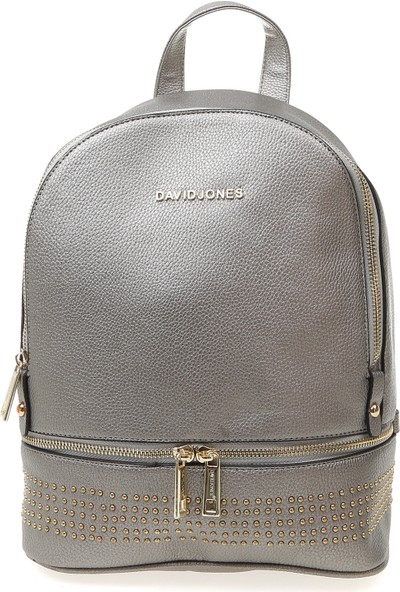 David Jones DJ24-A Zımbalı Fermuarlı Gri Kadın Çanta