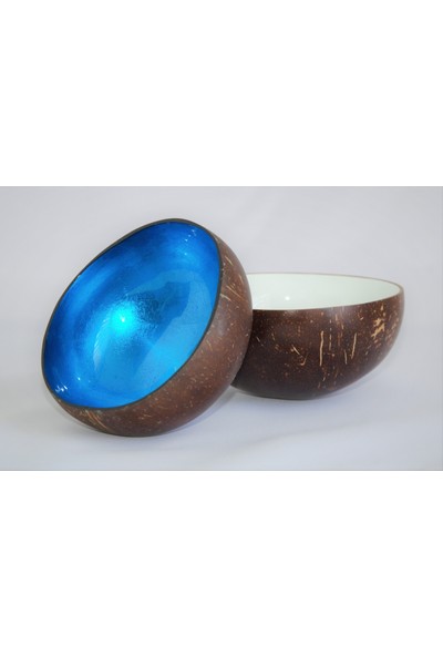 Pera Natural Store Doğal Hindistan Cevizi Kase / Coconut Bowl - Mavi Lake Kaplamalı Pera Natural Store Doğal Hindistan Cevizi Kase / Coconut Bowl - Mavi Lake Kaplamalı